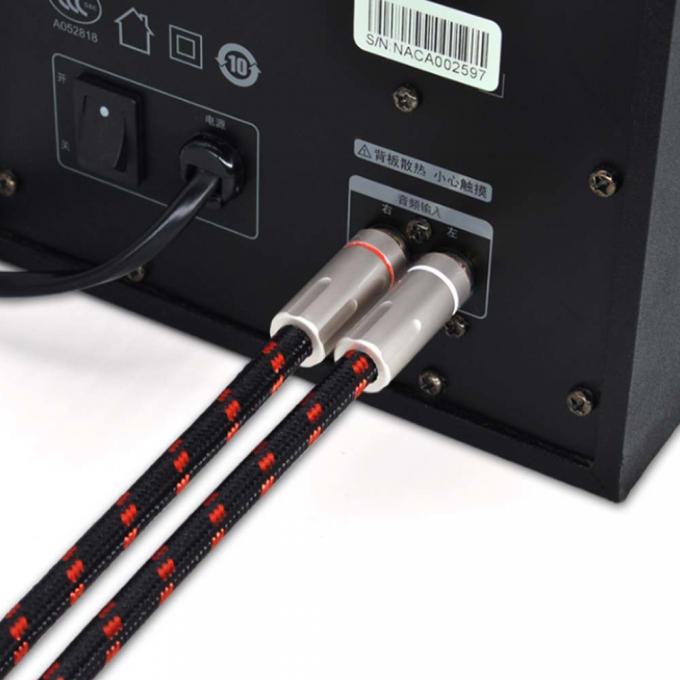 Outdoor TV Speaker Toslink RCA Cable With 24K Gold Plated Connector